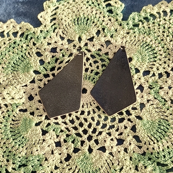 Plunder | Jewelry | Plunder Navy Blue Leather Earrings | Poshmark